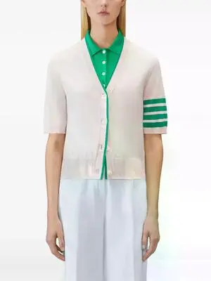 Thom Browne Four-bar Short-sleeve Cardigan