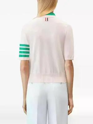 Thom Browne Four-bar Short-sleeve Cardigan