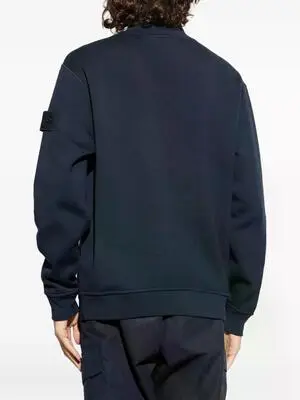 Stone Island Logo Patch Stand-up Collar Sweater