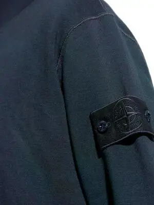 Stone Island Logo Patch Stand-up Collar Sweater