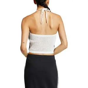 Adidas Crochet Halter Top - White