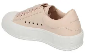 Alexander McQueen Deck Plimsoll Lace-up Sneakers - Peach/white