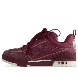 LOUIS VUITTON Skate Sneakers - Burgundy/white