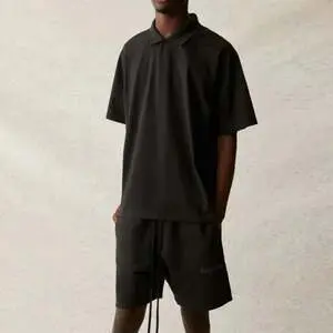 Fear Of God Ss21 Polo Shirt 'stretch Limo - Black