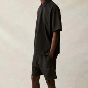 Fear Of God Ss21 Polo Shirt 'stretch Limo - Black