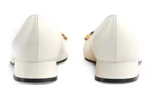 Gucci Ballet Flats With Horsebit Detail - White