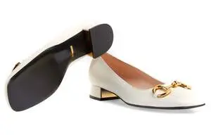 Gucci Ballet Flats With Horsebit Detail - White