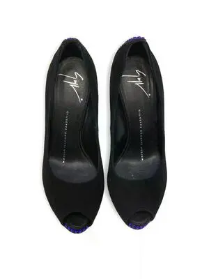 GIUSEPPE ZANOTTI Embellished Peep-toe Pumps
