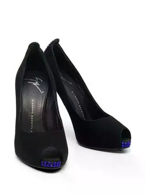 GIUSEPPE ZANOTTI Embellished Peep-toe Pumps