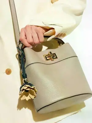 Furla Allegra Floral-pendant Leather Bag Charm