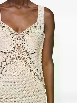Rabanne Embellished Crochet Midi Dress