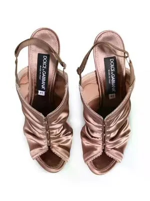 Dolce & Gabbana Ruched Slingback Sandals