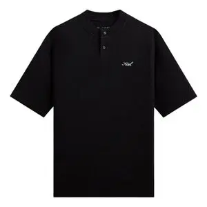 Kith Micro Waffle Tristan Henley - Black