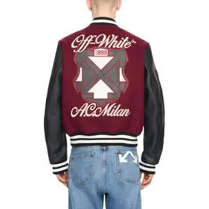 Off-White X C/o Ac Milan Varsity Jacket