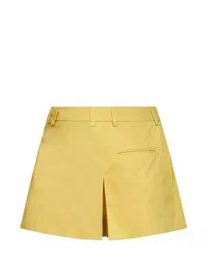BLANCA VITA Pleated Motif Shorts - Yellow