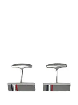 Thom Browne Sterling Logo Detail Cufflinks