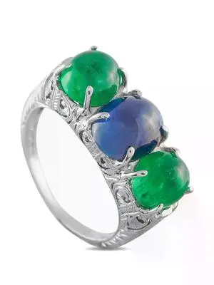 LB EXCLUSIVE Sapphire And Emerald Ring