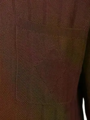 BALLANTYNE Ribbed-knit Chest-pocket Polo Shirt
