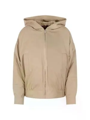 Max Mara Hooded Zip-up Jacket - Neutrals