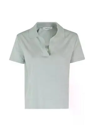 GRAN SASSO Short-sleeve V-neck Polo Shirt - Green