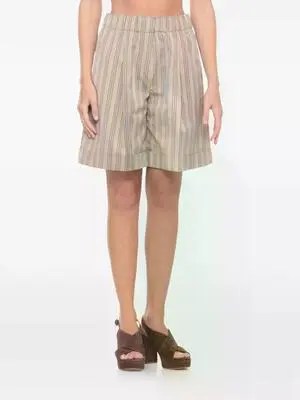 Antonelli Firenze Perilla Vertical Stripe Shorts - Neutrals
