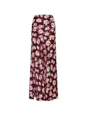 Rabanne Floral Silk Maxi Skirt - Pink