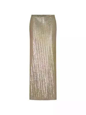 Rabanne Metallic Mesh-knit Midi Skirt - Neutrals