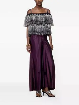 Rabanne Embroidered Boat Neck Blouse