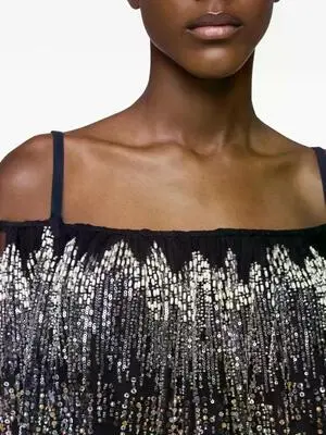 Rabanne Embroidered Boat Neck Blouse