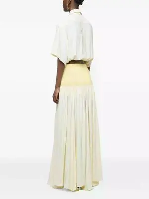 Rabanne Crêpe De Chine Panelled Maxi Skirt