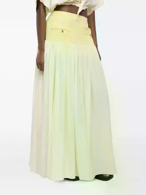 Rabanne Crêpe De Chine Panelled Maxi Skirt