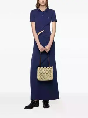 Rabanne Piercing Detail Polo-collar Maxi Dress - Blue