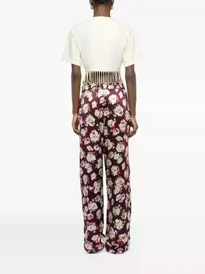 Rabanne Silk Floral Trousers
