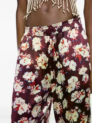 Rabanne Silk Floral Trousers