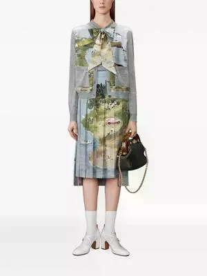 Thom Browne Nantucket Scenic Cashmere Silk Shell Top