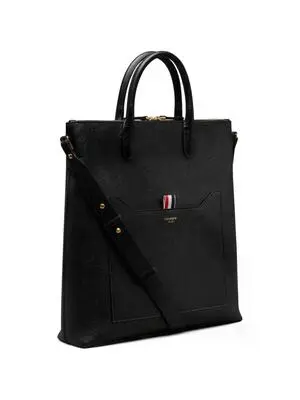 Thom Browne Pebble-grain Leather Tote Bag