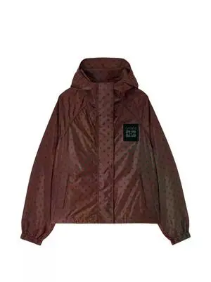 GANNI Polka-dot Hooded Jacket - Brown