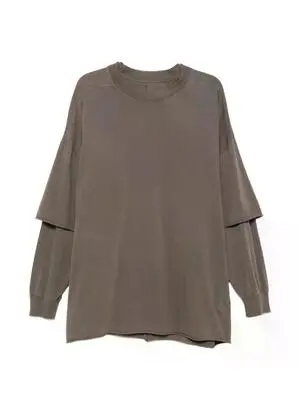 Rick Owens Tommy Hustler Layered-sleeve T-shirt - Grey