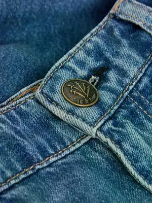 Rag & Bone Seam-detail Button-fastening Denim Jeans - Blue