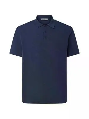 Corneliani Pima Ice Fine-knit Cotton Polo Shirt - Blue