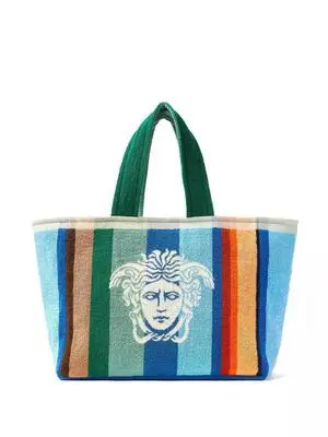 Versace Cotton Terry Jacquard Tote Bag