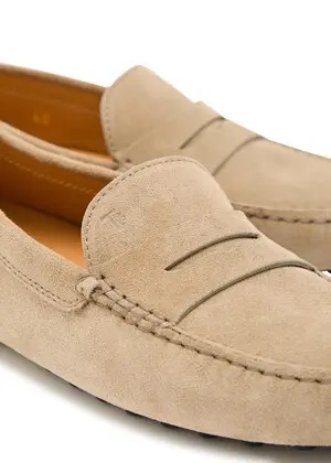 TOD'S Gommino Suede Loafers - Camel