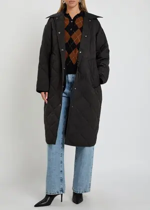 JOSEPH Penny Quilted Woven Coat