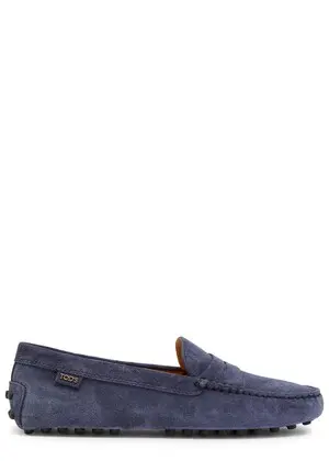 TOD'S Gommino Suede Loafers - Navy