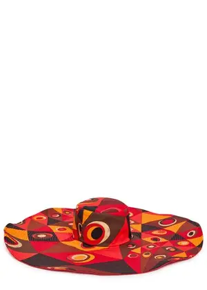 Emilio Pucci Printed Wide-brimmed Cotton Sun Hat - Orange
