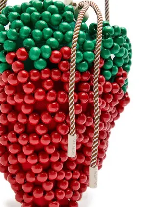 ALEMAIS Alémais Strawberry Mini Bead Cross-body Bag