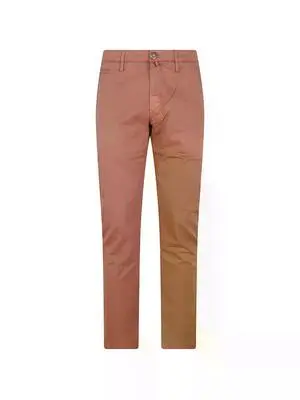 Jacob Cohen Gray Logo-patch Chino Trousers - Brown