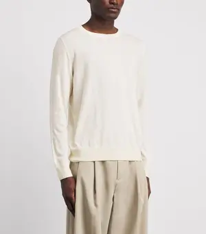 Isaia Wool Crewneck Sweater - Ivory