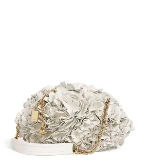 Chloé Lambskin Plissé Shoulder Bag - White