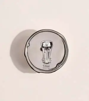 Chloé Pleats Clip-on Earrings - Silver
